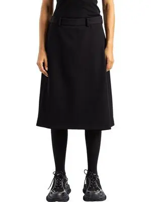 BALENCIAGA Flared Wool Midi Skirt With Belt Loops