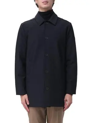 HESKIMO Waterproof Knee-length Stretch-nylon Trench Coat Black