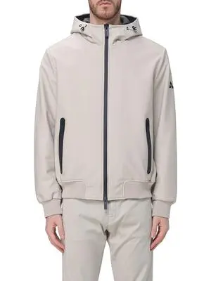 HESKIMO Nylon Hooded Windbreaker Jacket With Zip Closure Beige