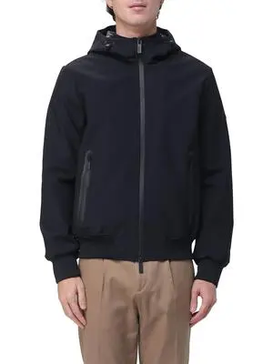HESKIMO Nylon Hooded Windbreaker Jacket With Zip Closure Black
