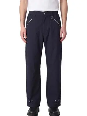 WOOYOUNGMI Wide-leg Cotton-blend Trousers With Belt Loops And A D-ring