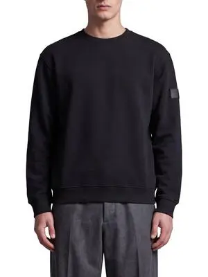 PREMIATA Cotton Crew-neck Sweatshirt With Applied Logo And Ribbed Trims