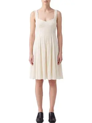 JW ANDERSON A-line Off-the-shoulder Mini Dress In Viscose With V-neck