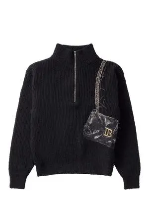 DOUBLET Trompe L'Oeil Half-Zip Sweater