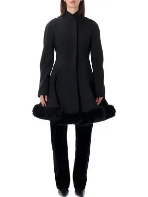 STELLA MCCARTNEY Stella Mccartney Fur-Trim Long Coat