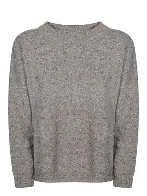 Max Mara Max Mara Weekend Effetto Tweed Knit Sweater Marrone
