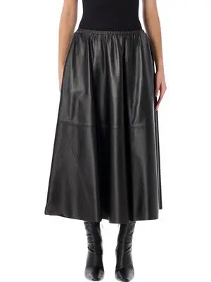 ALBERTA FERRETTI Alberta Ferretti Faux Leather Maxi Skirt
