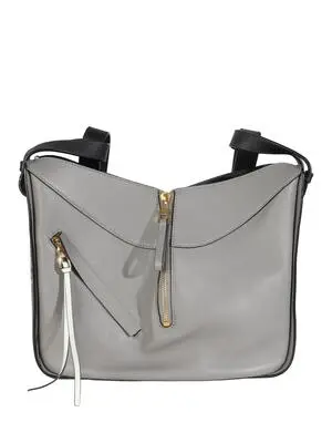 Loewe Grey Black Calfskin Medium Hammock Shoulder Bag Gray
