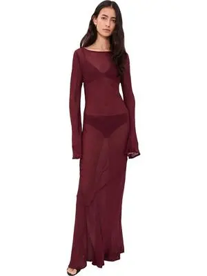 VRG GRL Luka Sheer Bias Maxi Dress