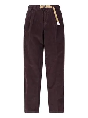 WHITE SAND Corduroy Belt Trousers Red