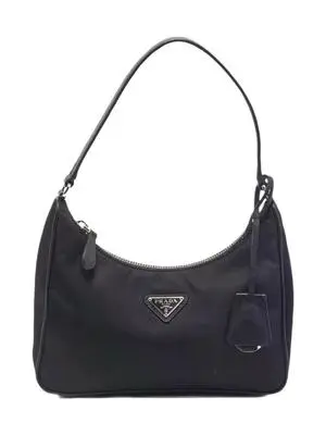 Prada Re-edition 2005 Leather Shoulder Bag Black