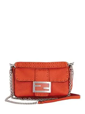 FWRD RENEW Fendi Selleria Mini Baguette Shoulder Bag