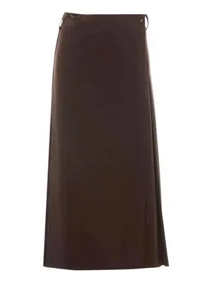 RUE DU BAC High-waisted Pleated Midi Skirt