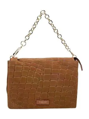 MY BEST BAG FIRENZE Reflex Croco Crocodile-effect Suede Shoulder Bag