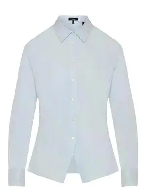 THEORY Cutaway-hem Long-sleeved Shirt