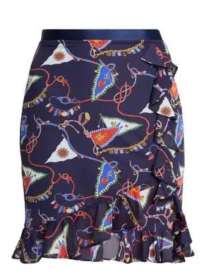 ETRO Status Printed Ruffle Mini Skirt