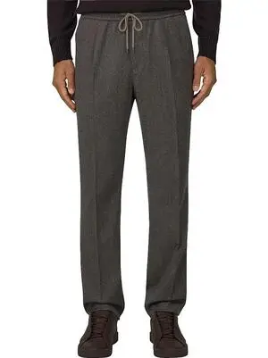 Boggi Milano City Flannel Trousers Taupe