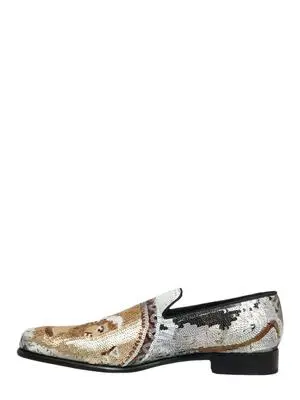 DOLCE & GABBANA Sequin-embellished Slip-on Loafers