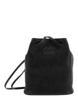 Miu Miu Leather Mini Crossbody Bag Black