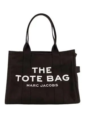 Marc Jacobs Canvas Shopping Bag With Frontal Logo Black