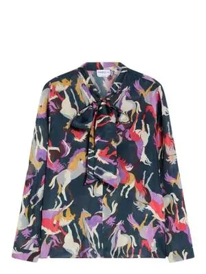 MARELLA Printed Tie-Front Shirt
