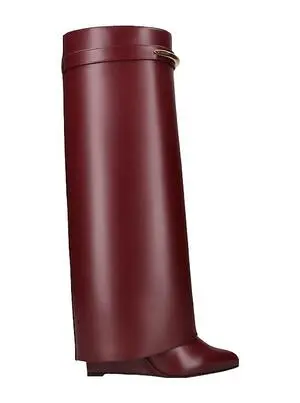 GIVENCHY Shark Knee-high Leather Boots
