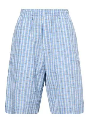 BOTTEGA VENETA Checked Cotton-blend Shorts 50