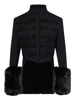 DARKPARK Moss Napoleon Wool Jacket - Black