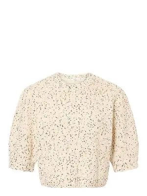 FRAME The Confetti Short-sleeve Knit Sweater S