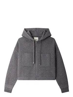 SANDRO Rhinestone-embellished Hooded Knitted Cardigan 10