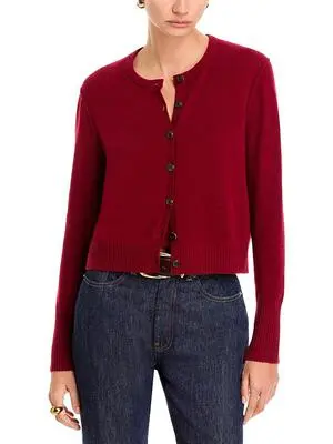 L'AGENCE Malone Cashmere Crewneck Cardigan
