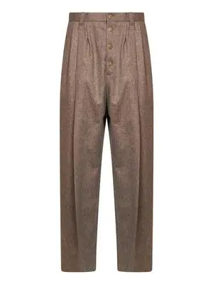 Jacquemus Beige Wool The Fernando High-waisted Trousers - Beige