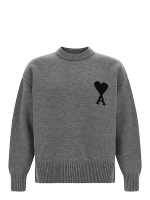AMI Paris Ami Paris Men Grey 'Ami De Coeur' Sweater Gray