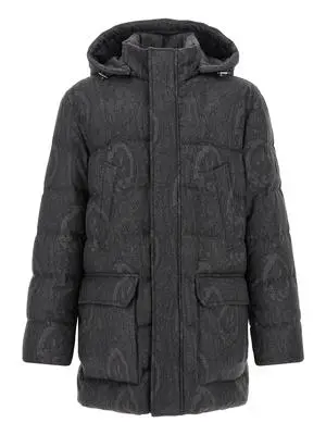 Etro Etro Men Grey 'Arnica' Down Jacket Gray
