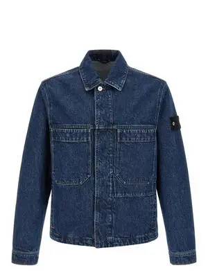Stone Island 4100006' Denim Capsule Jacket - Blue