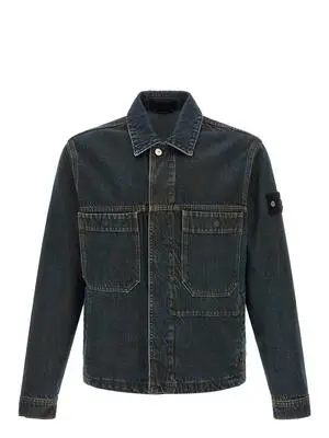 Stone Island 4100006' Denim Capsule Jacket - Blue