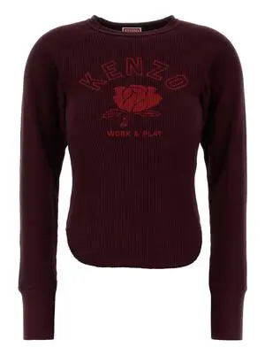 Kenzo Kenzo Women Burgundy Cotton T-Shirt Red