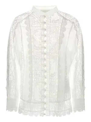 ZIMMERMANN Zimmermann Women White Ramie Aster Shirt