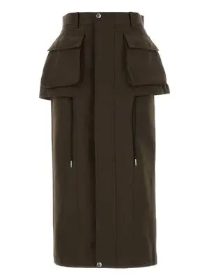 SACAI Sacai Sculpted Mini Mud Cotton-Blend Skirt With Cupro Lining