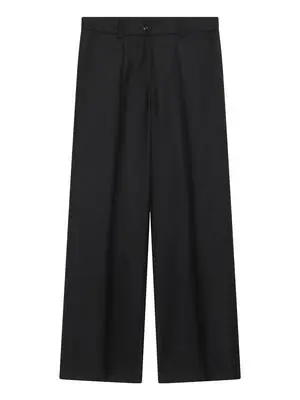 MONCLER Moncler Wide-Leg Wool Trousers With Pressed Creases