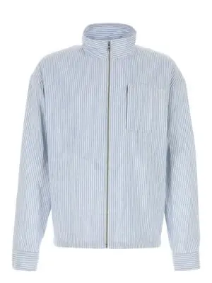 Loewe Loewe Embroidered Linen-Blend Jacket Stripped