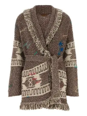 ALANUI Alanui Embroidered Cotton "Written By The Ocean" Cardigan