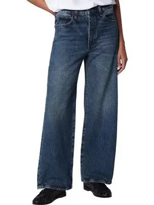 FRAME Frame Bow Detail High-Waist Wide-Leg Jeans