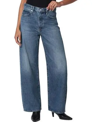 FRAME Frame Bow High-Waist Wide-Leg Jeans With Slightly Curved Silhouette