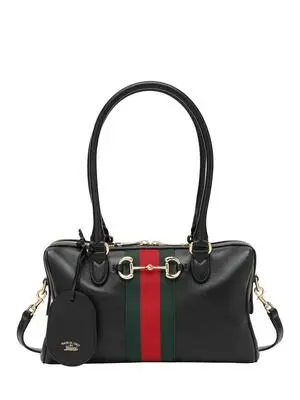 GUCCI Gucci Medium Borsetto Bowling Bag In Leather With Horsebit Detail