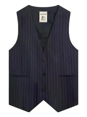 SEMICOUTURE Britney Pinstripe-pattern Waistcoat