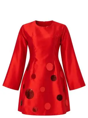 GNG VOGUE Alina Mikado Sequin Mini Dress