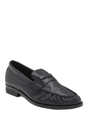 DUKE + DEXTER Ezra Leather Penny Loafer - Onyx