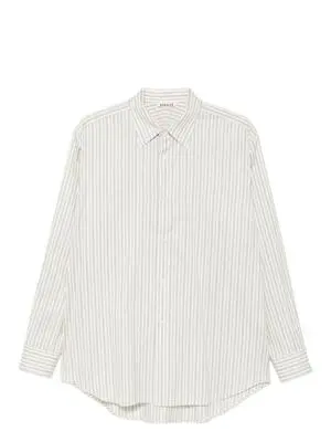 AURALEE Auralee Men Cotton And Silk Striped Shirt
