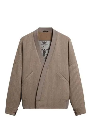 KITH Giorgio Armani & Virgin Wool Crossover Jacket 'marron'